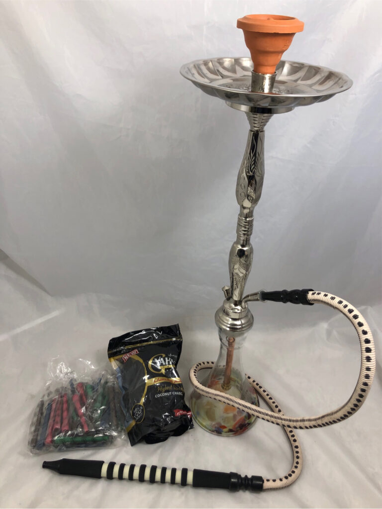 Golden Yahya - 27'' Syrian Style Brass Hookah Kit 3 - Chelax Canadian ...