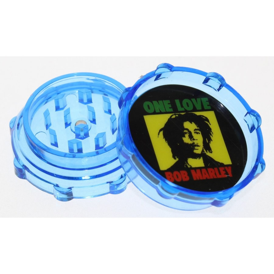Bob Marley - 2 Piece - Plastic Grinder - Chelax Canadian Hookahs and Shisha