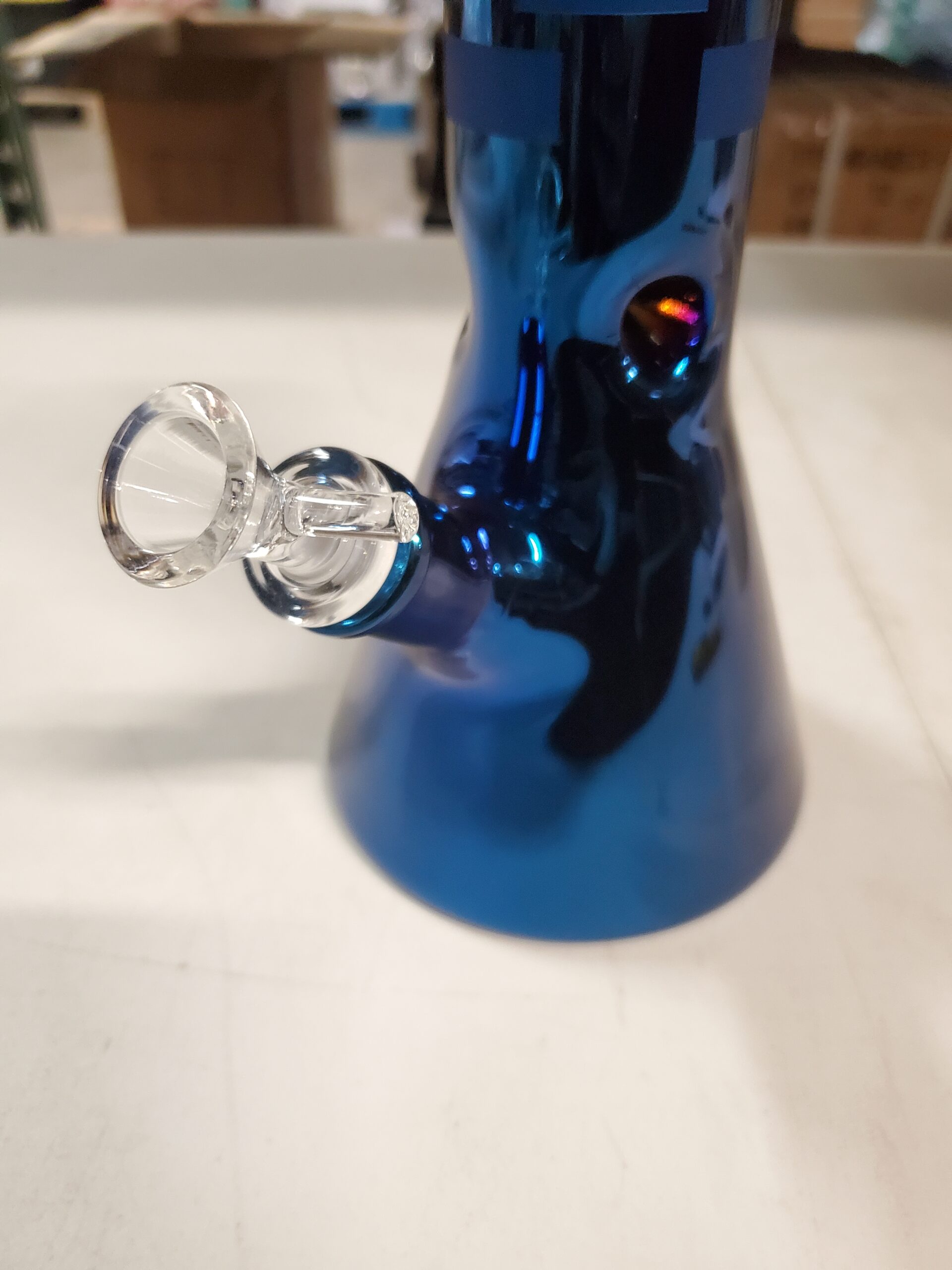 Glass Bong 12" Water Pipe - Blue Blocks with Ice Catcher - Chelax ...