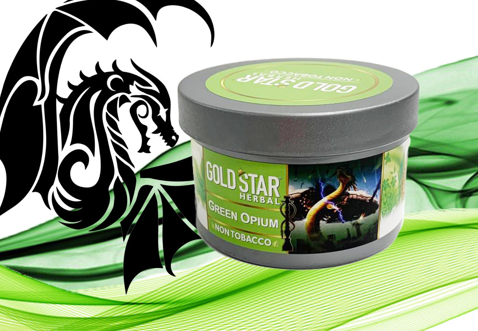 Gold Star Herbal Molasses 200g - Green Opium - Chelax Canadian Hookahs ...