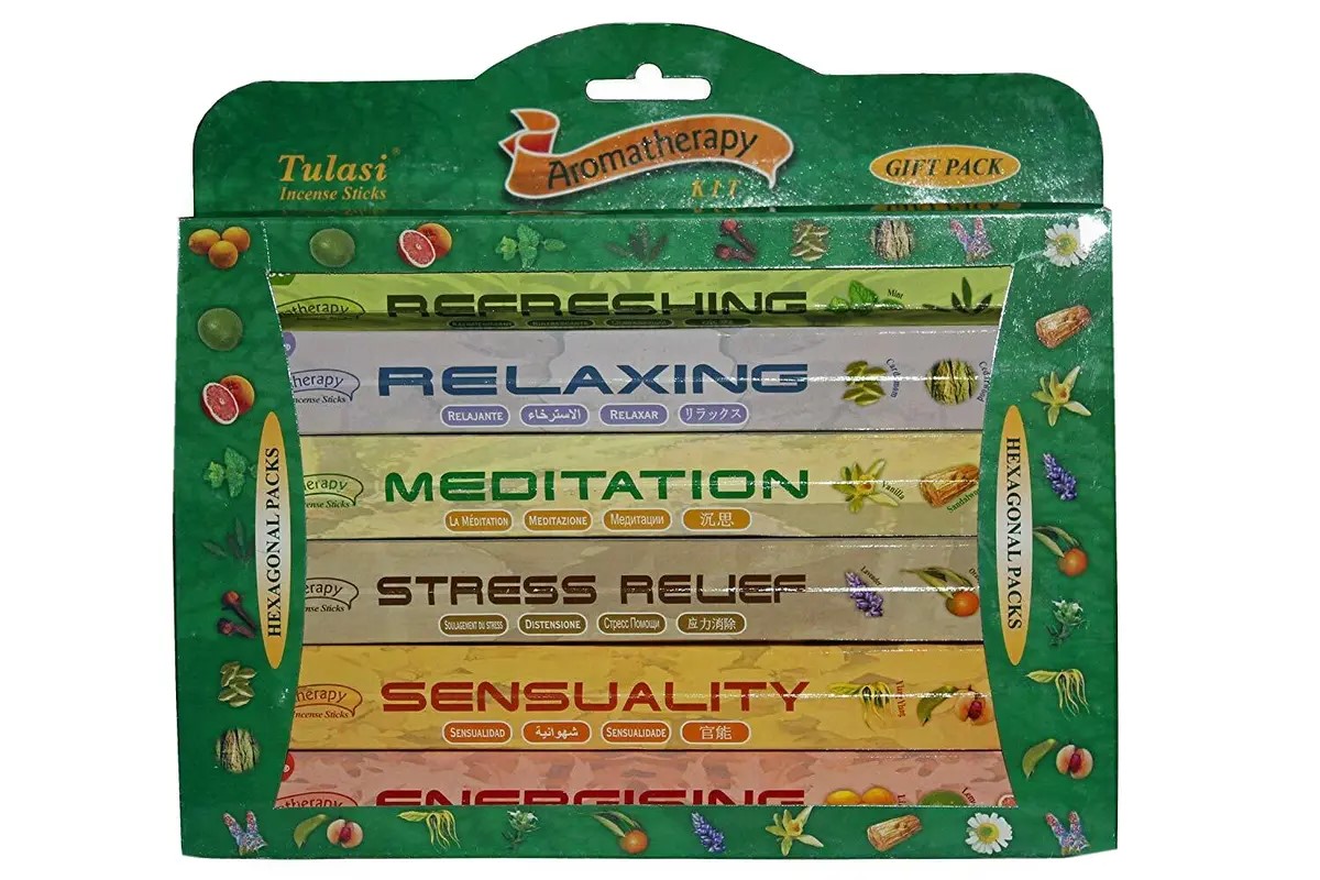 Incense - Tulasi Aromatherapy Gift Pack (Box of 120 Sticks) - Chelax ...