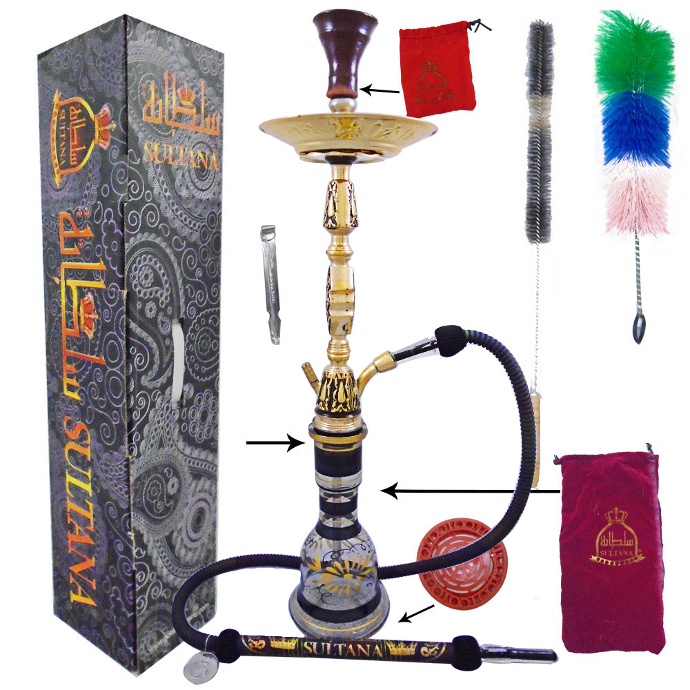 Sultana Hookah - Oxidized Hadeer (33") - Chelax Canadian Hookahs and Shisha