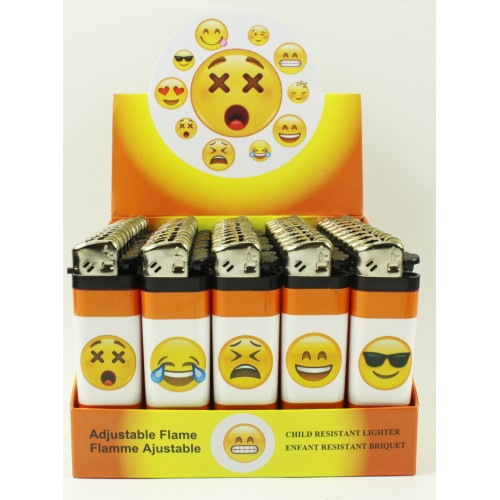 Disposable Fancy Lighters - Smiley Face (Display of 50) - Chelax ...